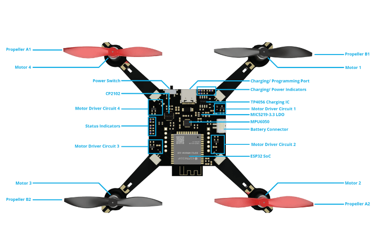 Diy Wifi Controlled Drone With Esp32 And Arduino